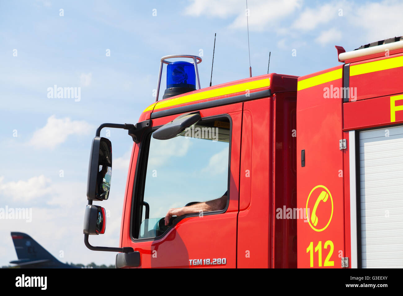 Firetruck airport hi-res stock photography and images - Alamy