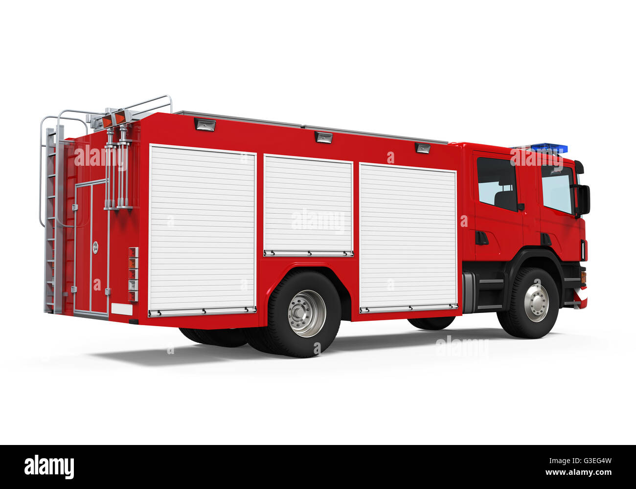 Red white fire truck Cut Out Stock Images & Pictures - Alamy