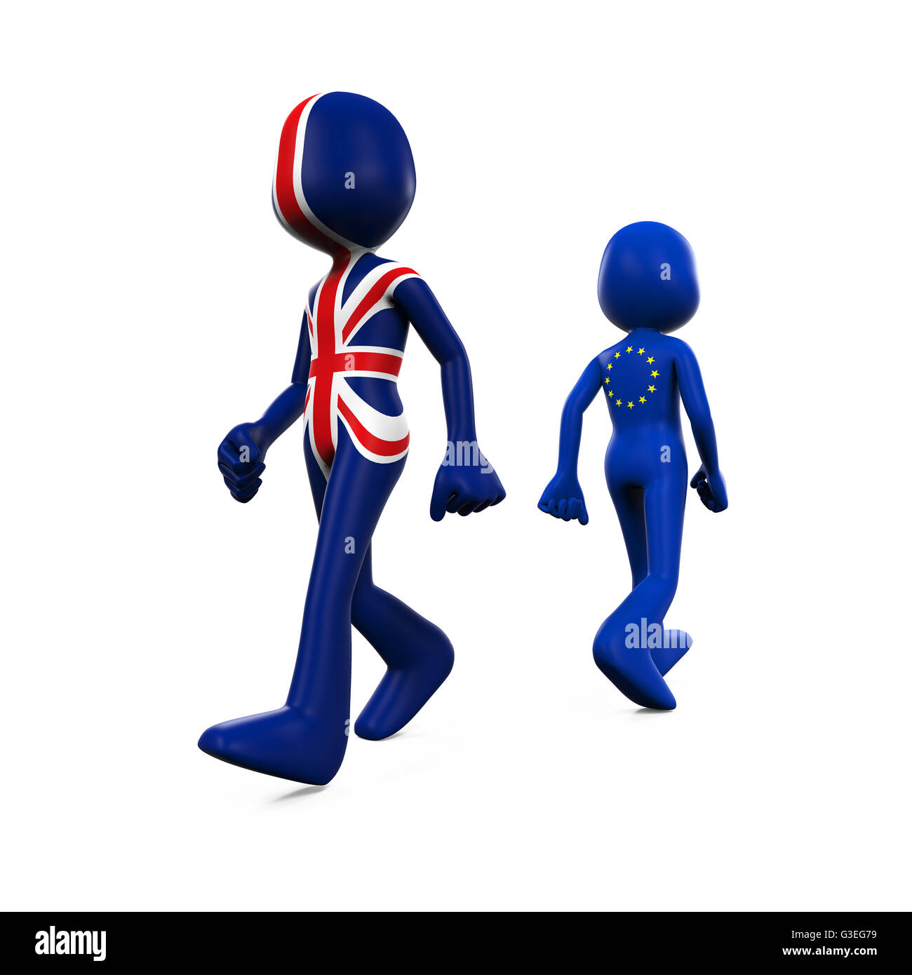 Great Britain and European Union Character Stock Photo - Alamy
