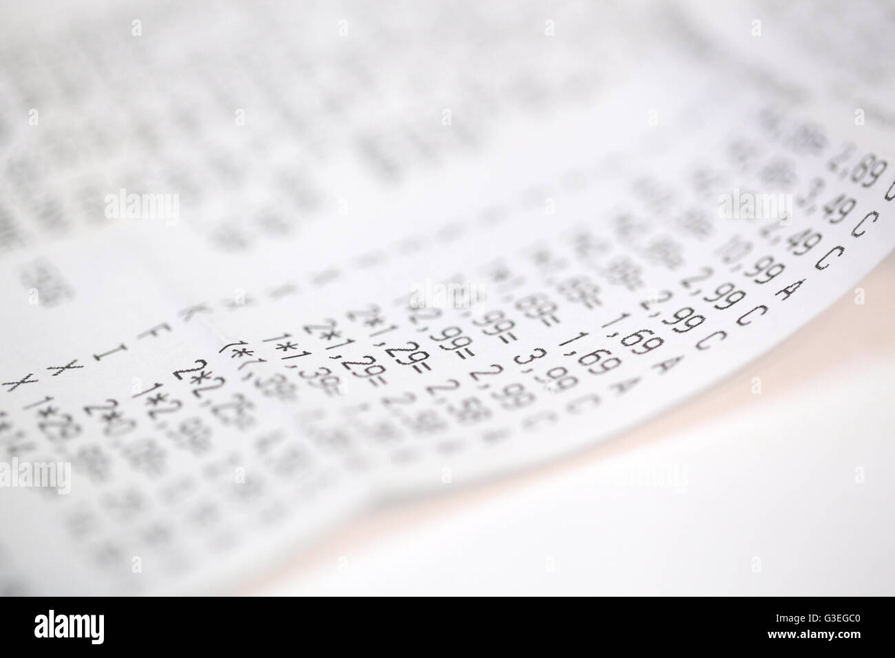 Polish sales receipt isolated on white background Stock Photo - Alamy