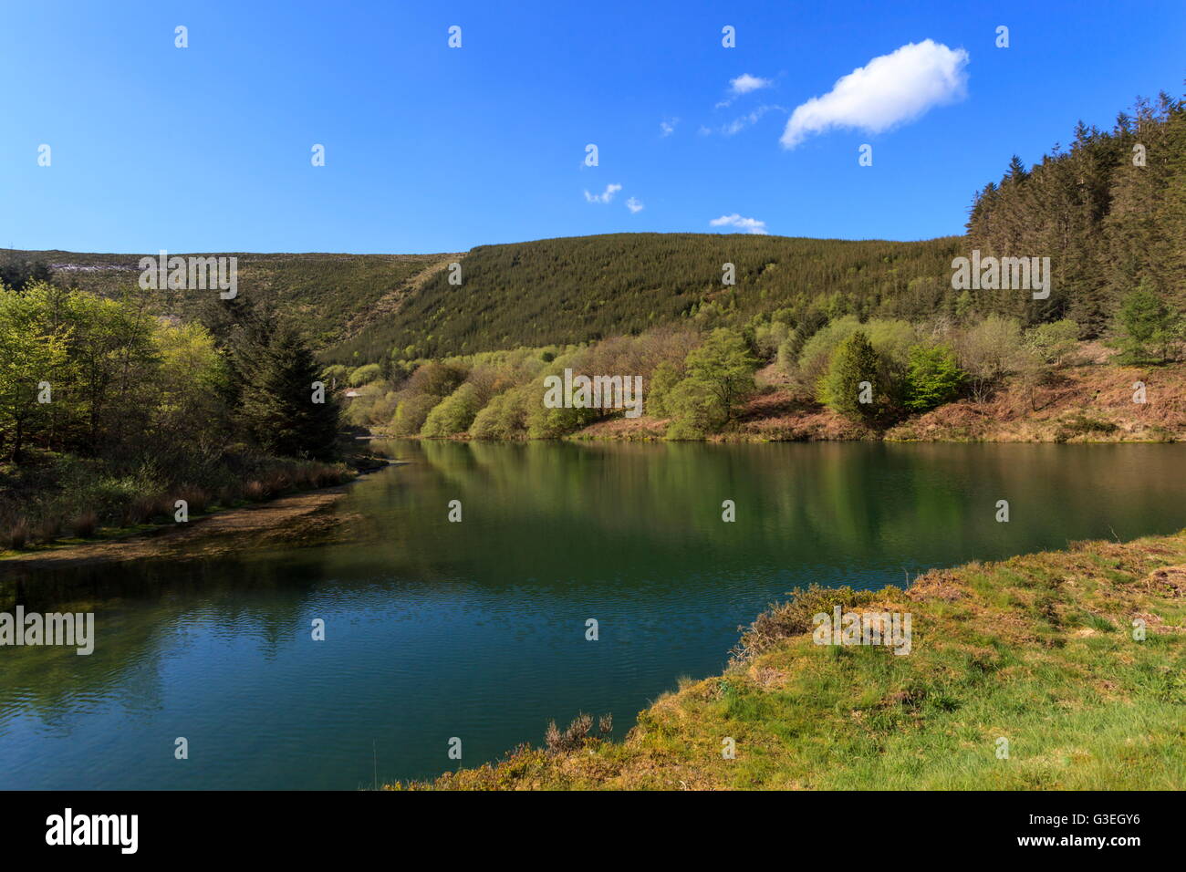 Old Reservoir for the disused Hendre Ddu slate quarry, Gartheiniog ...