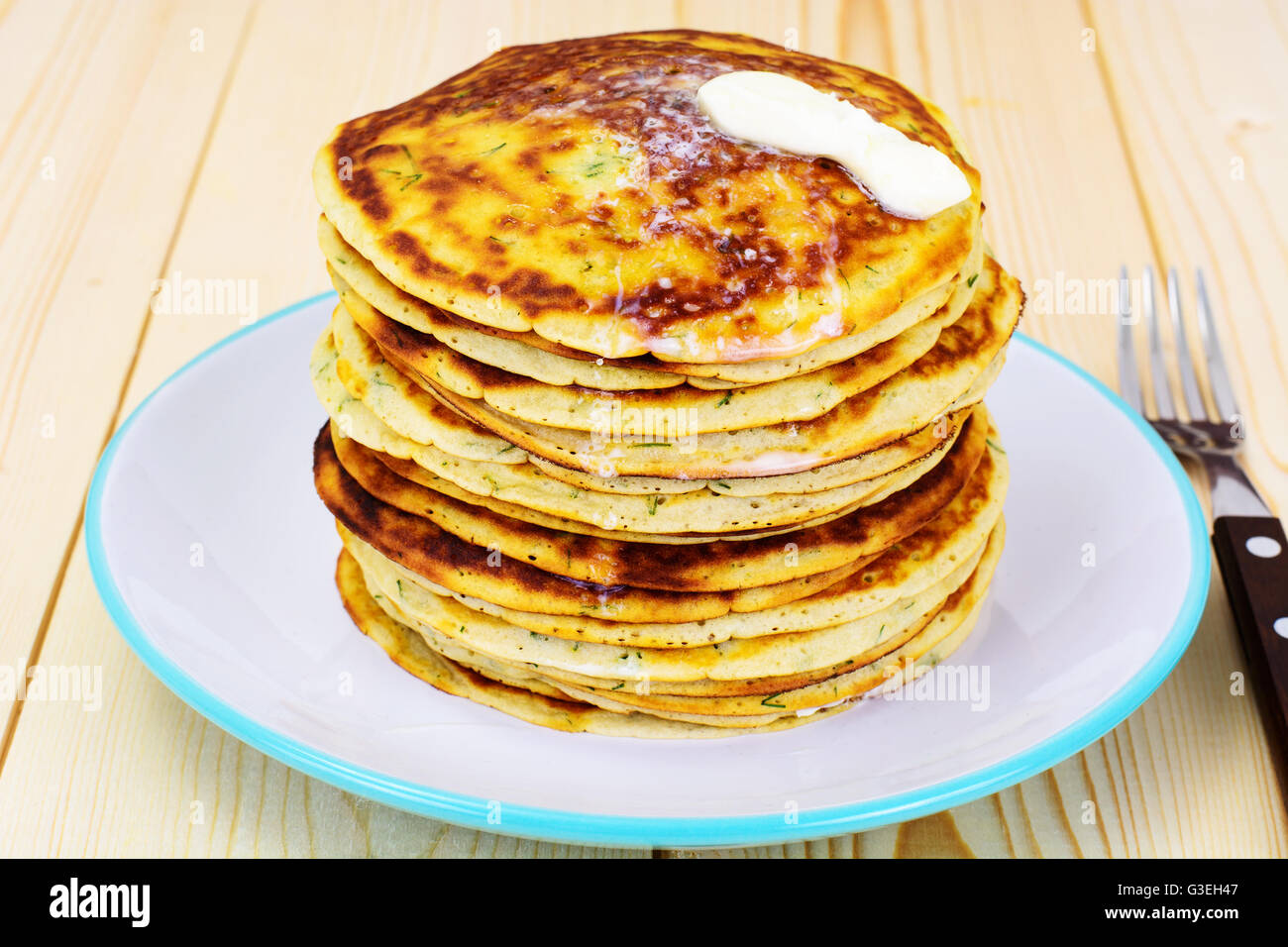 Tasty Pancakes Stack Stock Photo - Alamy