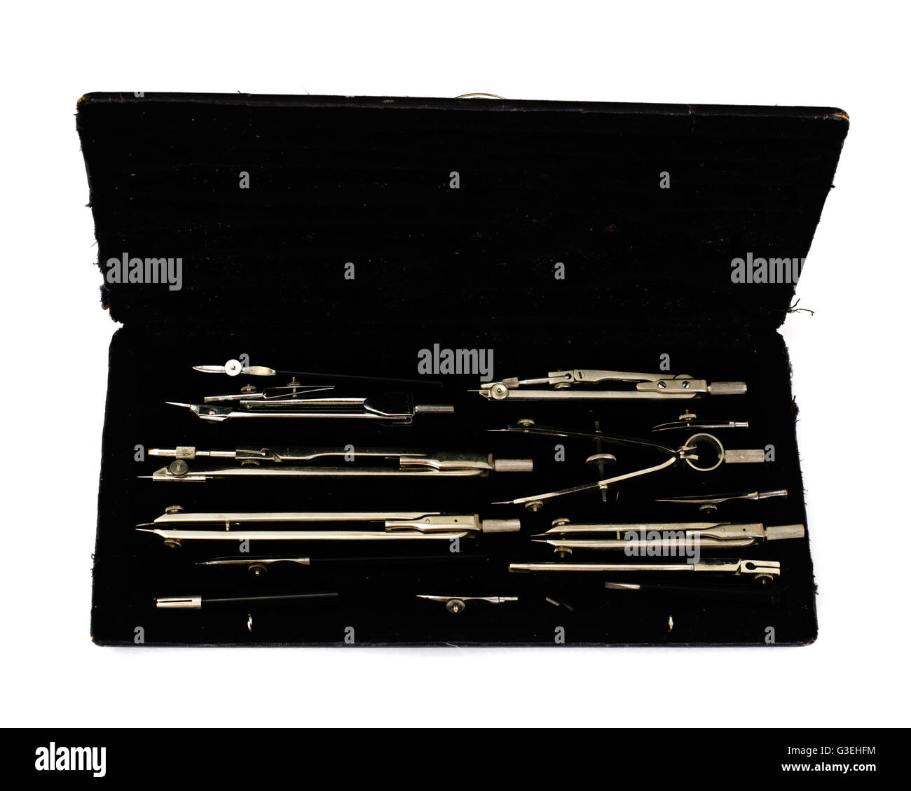 Pair of Compasses and Other Drawing Instruments Stock Photo - Alamy