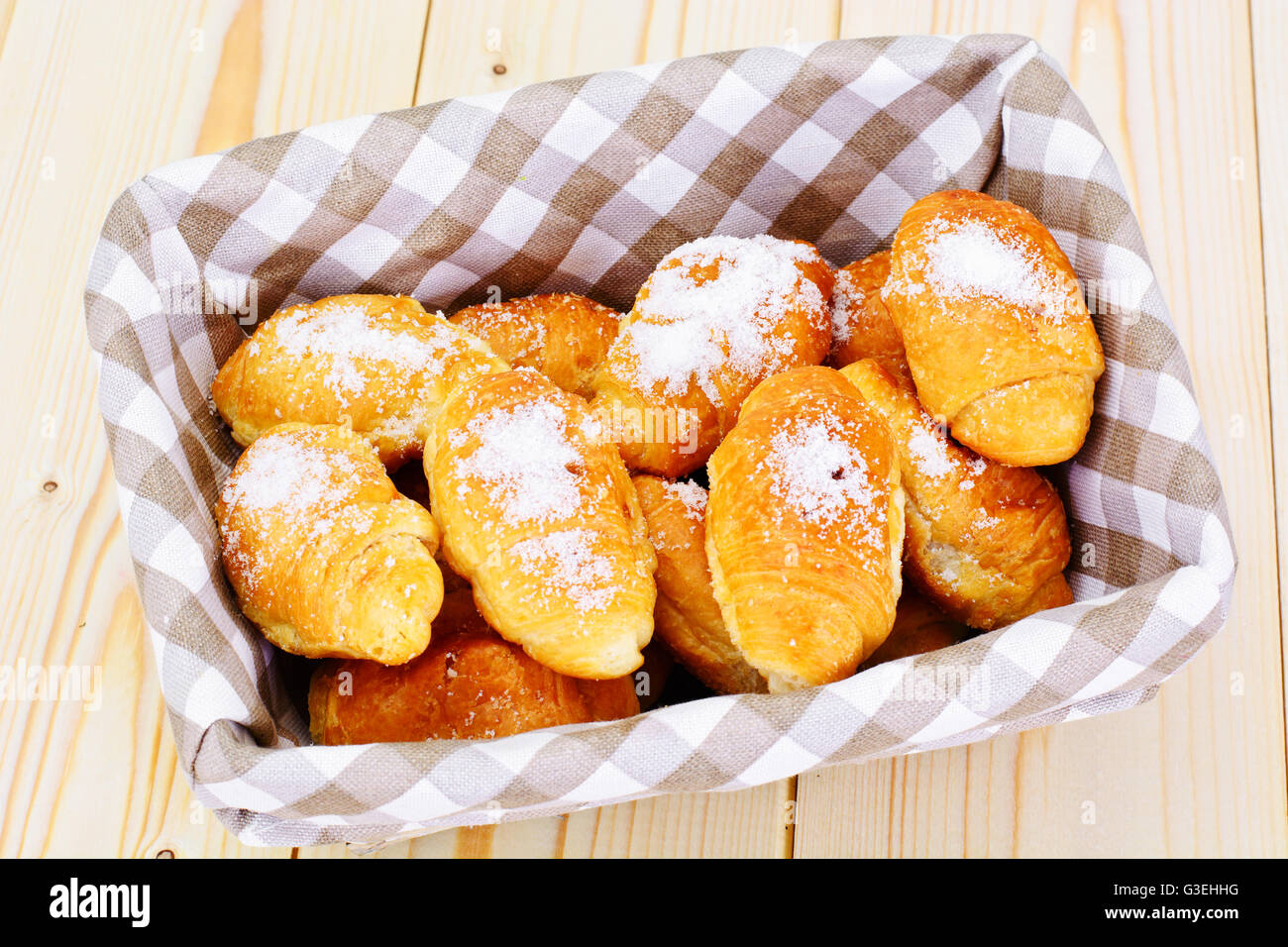 Delicious Crispy French Croissants Stock Photo - Alamy
