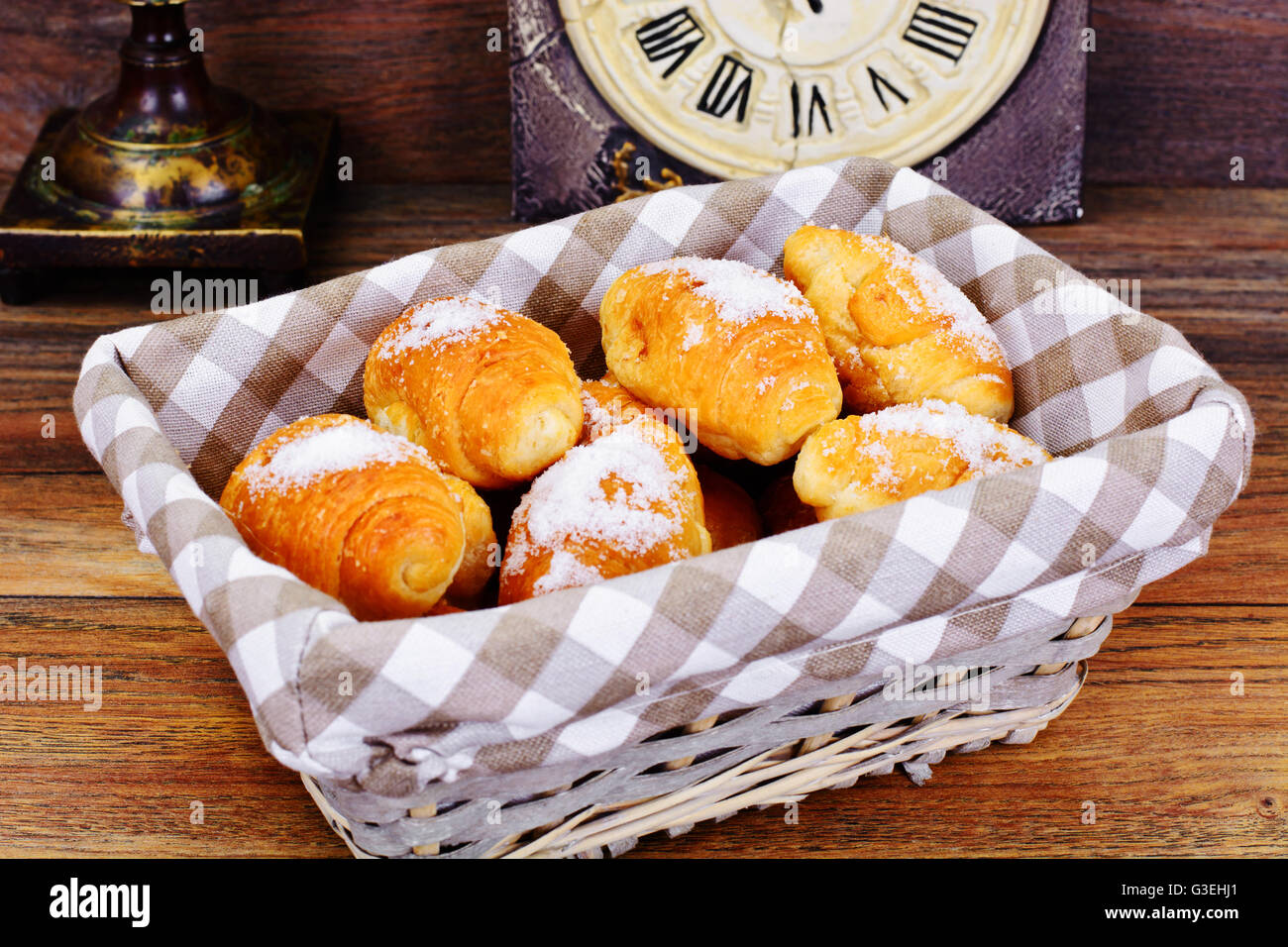 Delicious Crispy French Croissants Stock Photo - Alamy