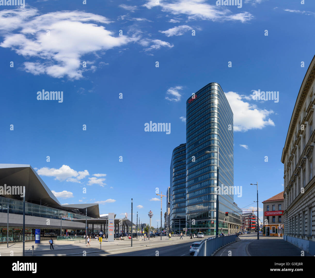 railway station Wien Hauptbahnhof, seat of ÖBB Holding ( right ...