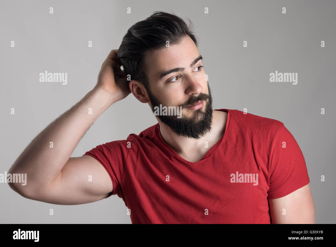 Man scratching head hi-res stock photography and images - Alamy