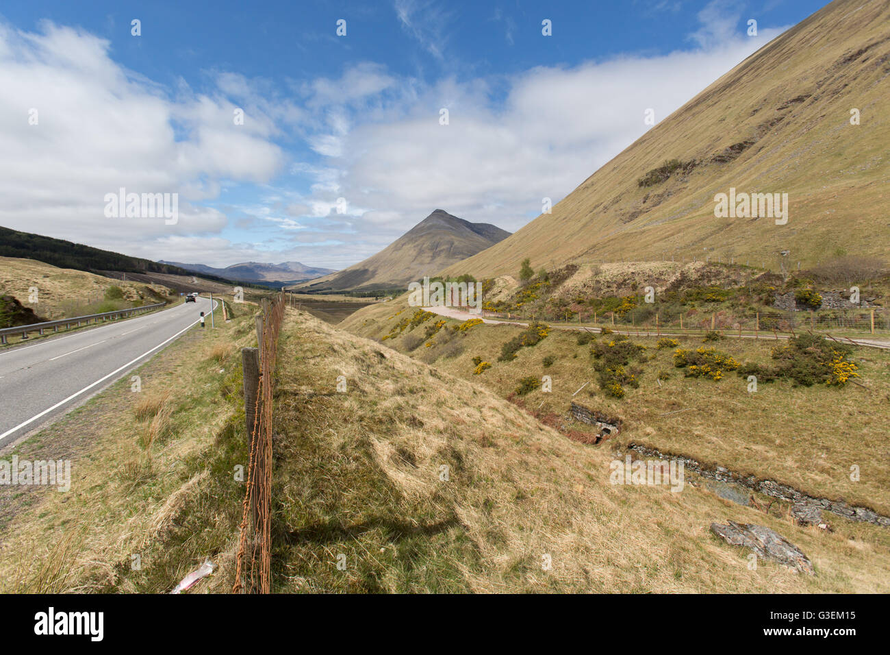 Grampians, Scotland. Picturesque view of the A82 located between ...