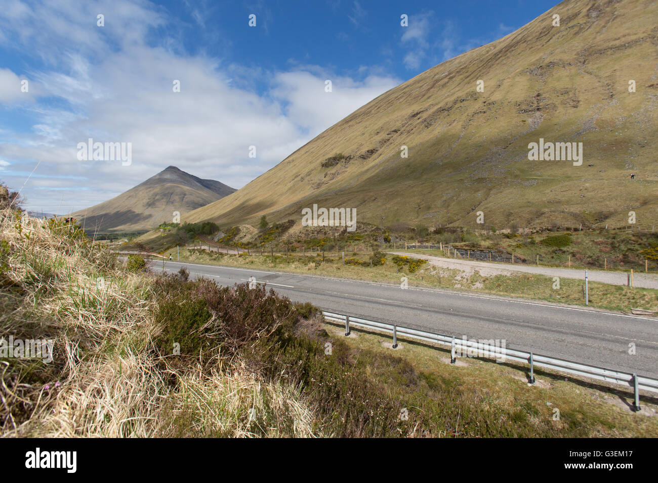 Grampians, Scotland. Picturesque view of the A82 located between ...