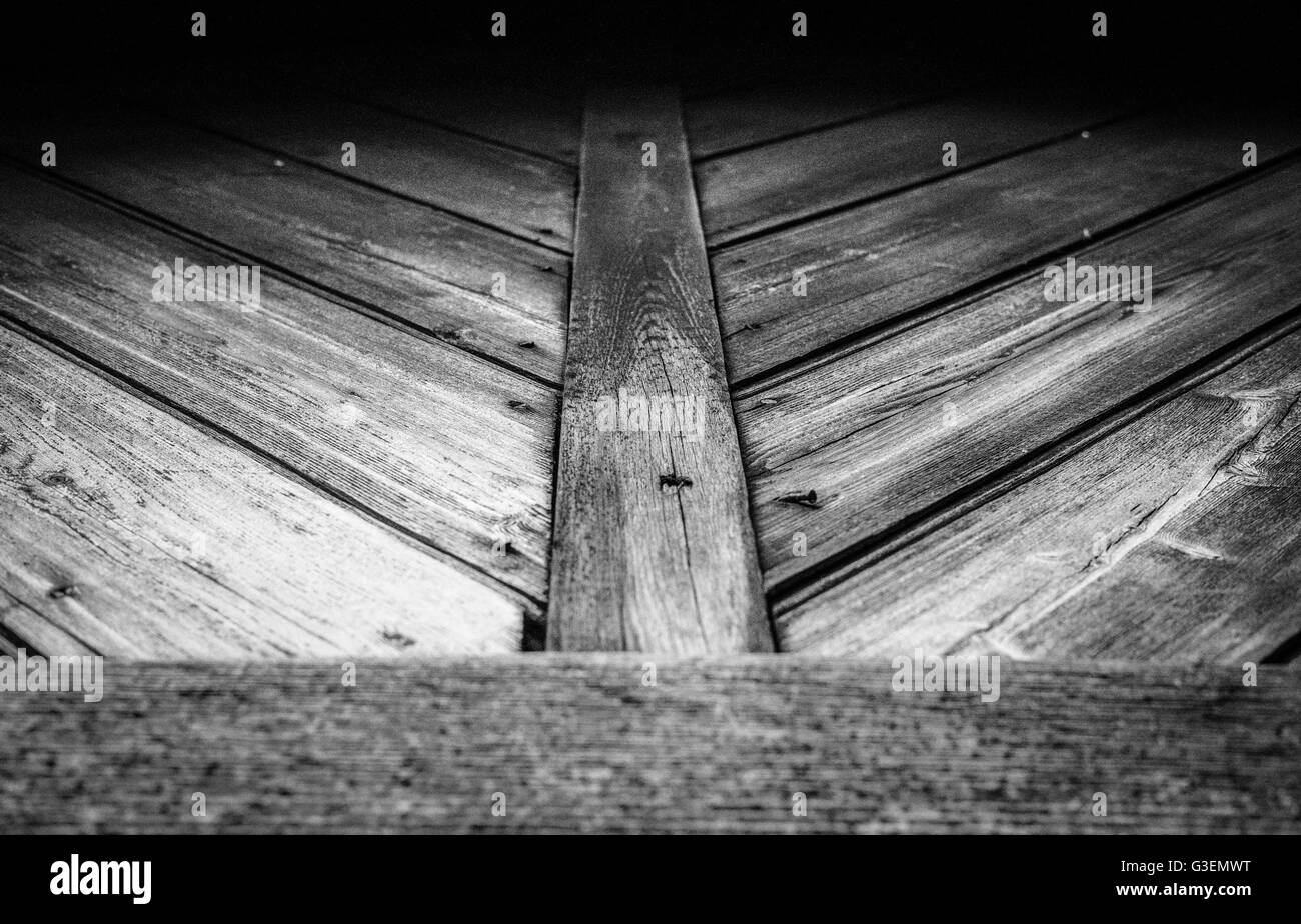 Timber built roof apex as seen on a renovated cottage Stock Photo - Alamy