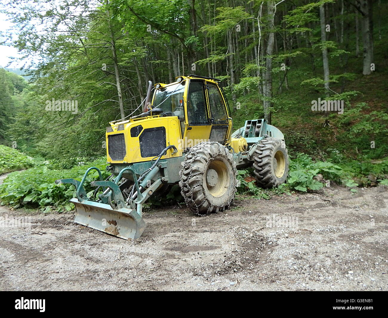 Timber log tractors forest hi-res stock photography and images - Alamy