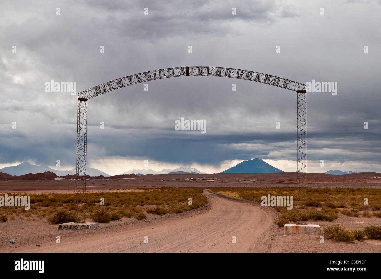 Tolar Grande, Storm, Entrance Gate Stock Photo - Alamy