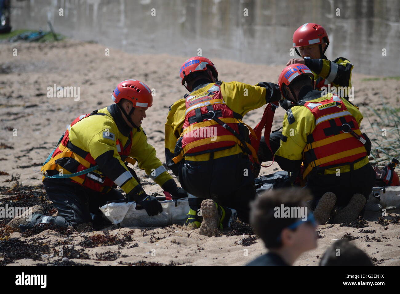 Scottish Fire And Rescue Service Water Rescue / line Rescue Exercise ...