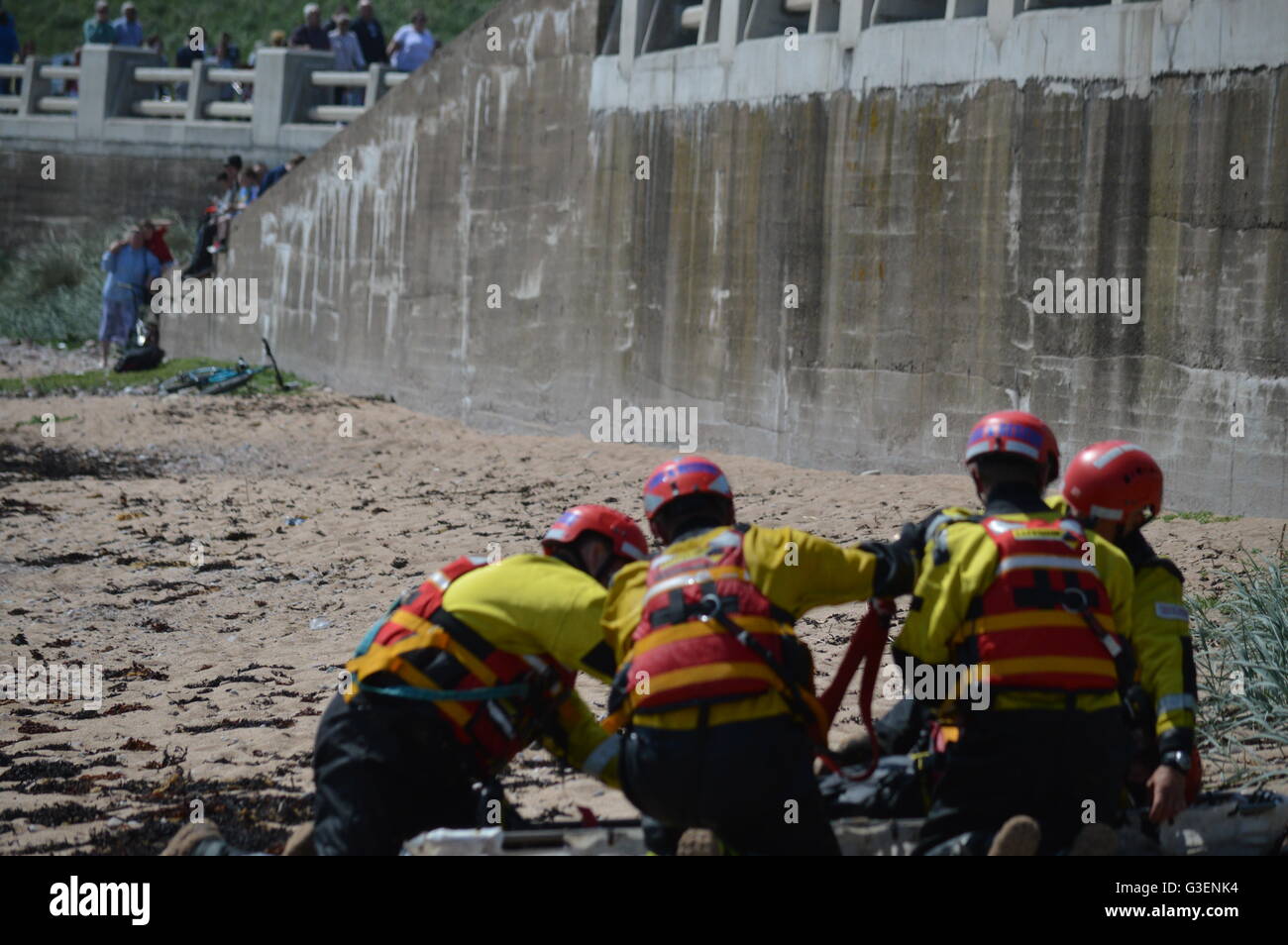 Scottish Fire And Rescue Service Water Rescue / line Rescue Exercise ...