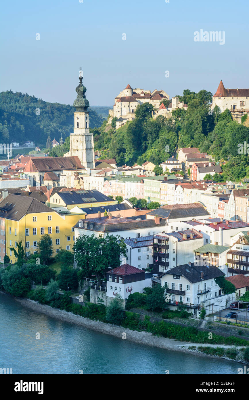 Old City on the Salzach and castle, Germany, Bayern, Bavaria ...