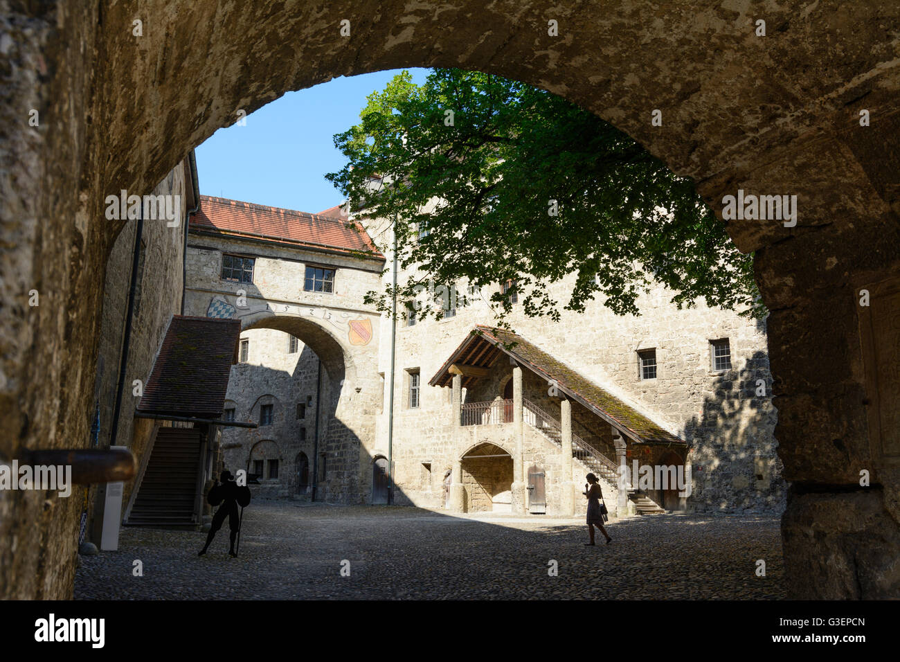 Castle : courtyard of the main castle, Germany, Bayern, Bavaria ...
