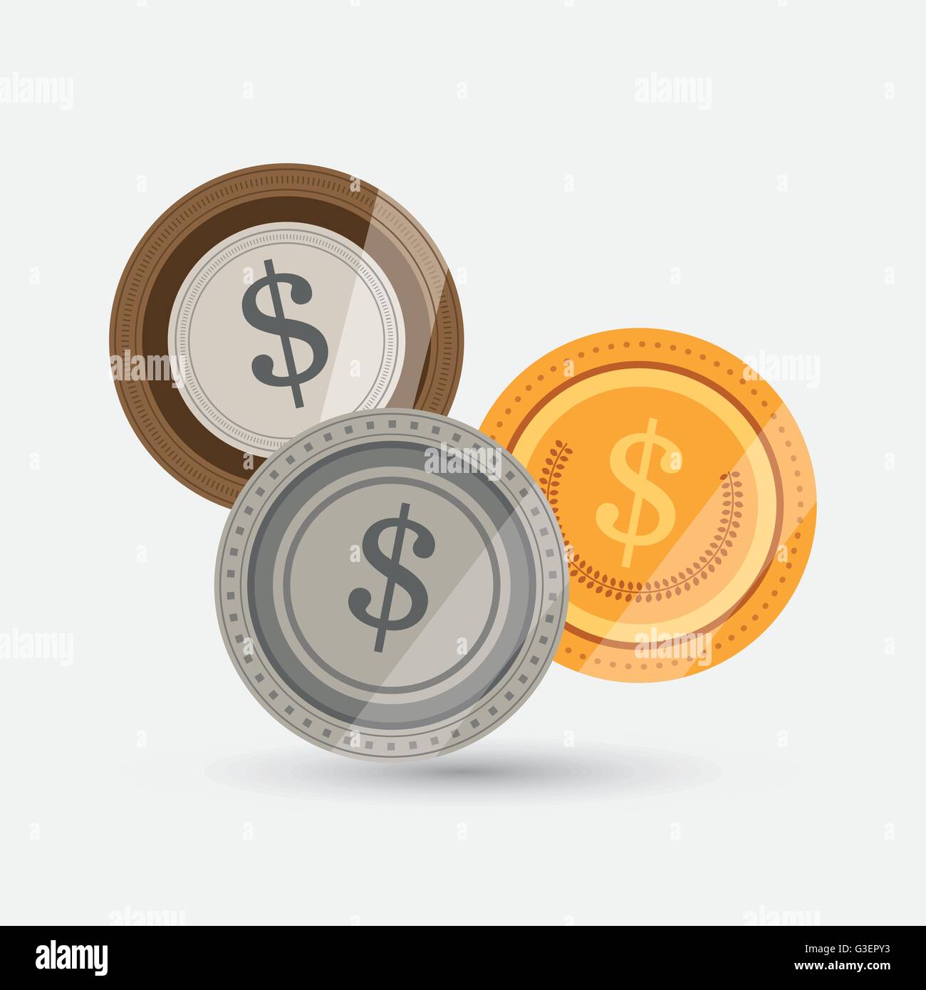 Money design. Financial item icon. White background, isolated ...