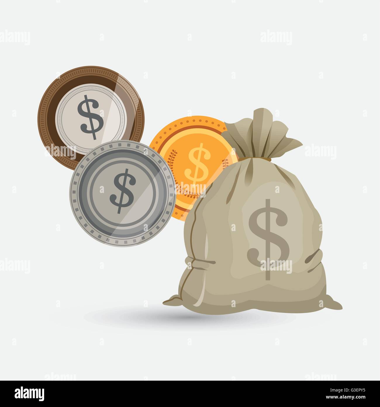 Money design. Financial item icon. White background, isolated ...