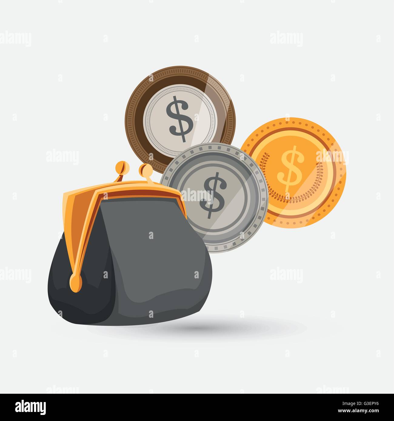 Money design. Financial item icon. White background, isolated ...