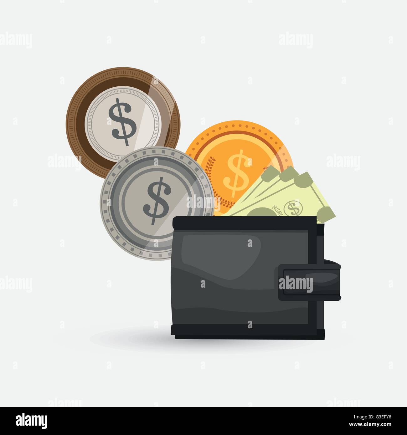 Money design. Financial item icon. White background, isolated ...