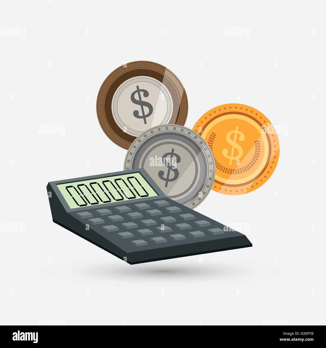 Money design. Financial item icon. White background, isolated ...