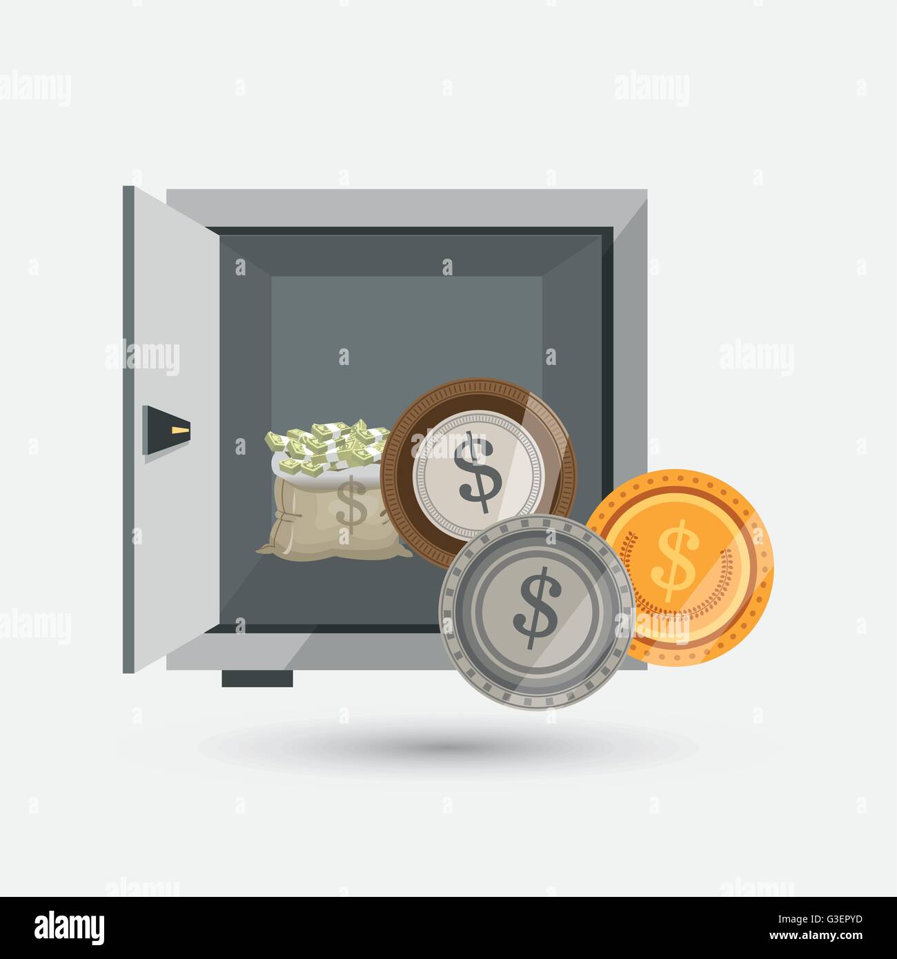 Money design. Financial item icon. White background, isolated ...
