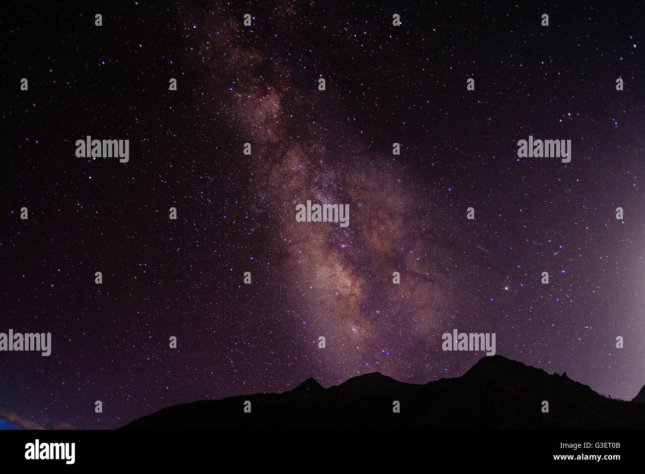 Rawu, Tibet, China - The view of amazing galaxy at night Stock Photo ...