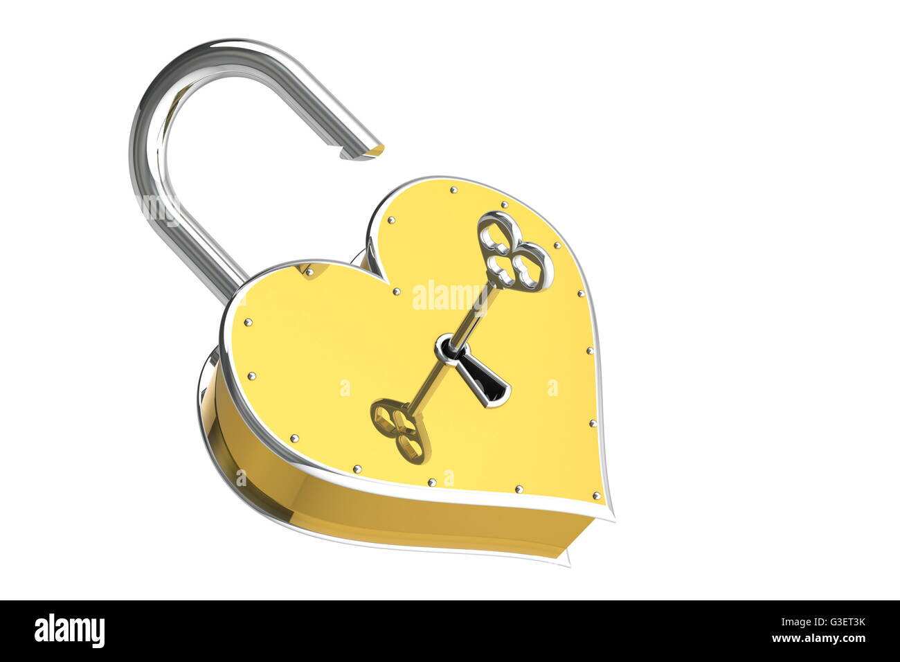 Heart shaped key and lock hi-res stock photography and images - Alamy