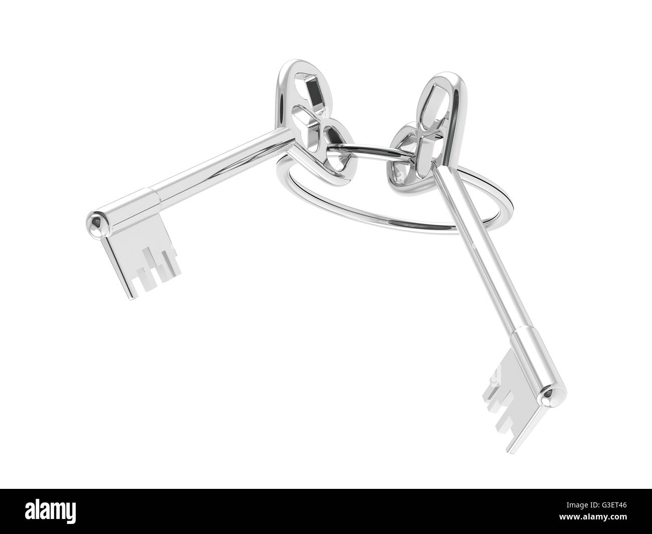 3D illustration two keys Stock Photo - Alamy