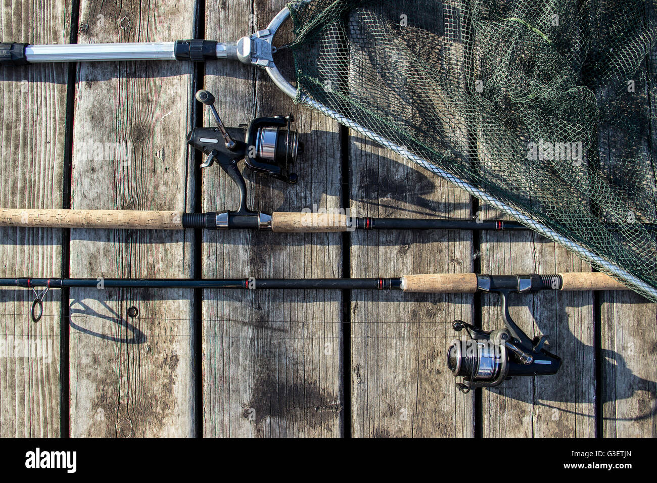 Net on fishing rod hi-res stock photography and images - Alamy