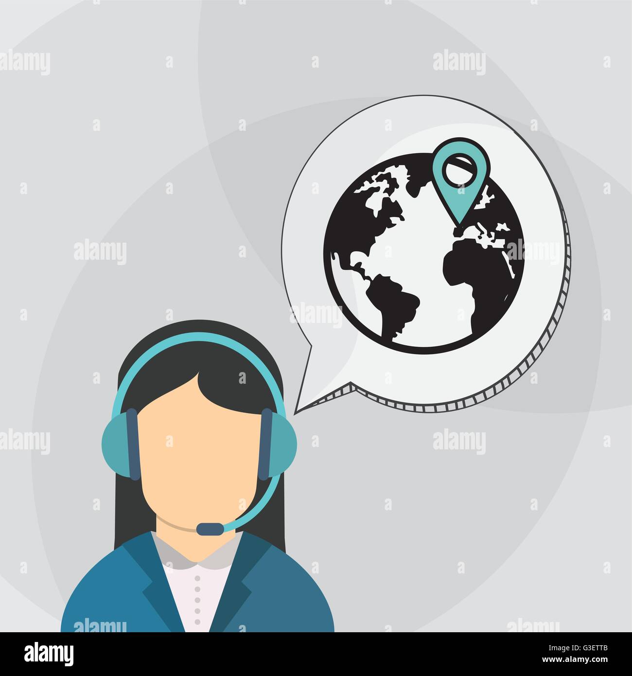 Call center design. Communication icon. flat illustration, vecto Stock ...