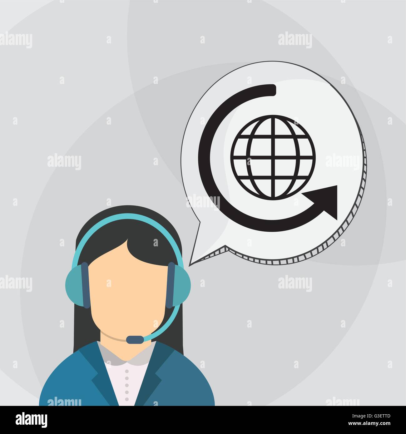 Call center design. Communication icon. flat illustration, vecto Stock ...
