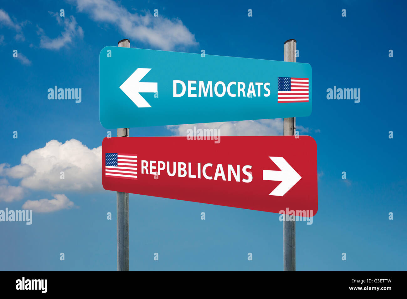 democrat and republican concepts in american election Stock Photo - Alamy