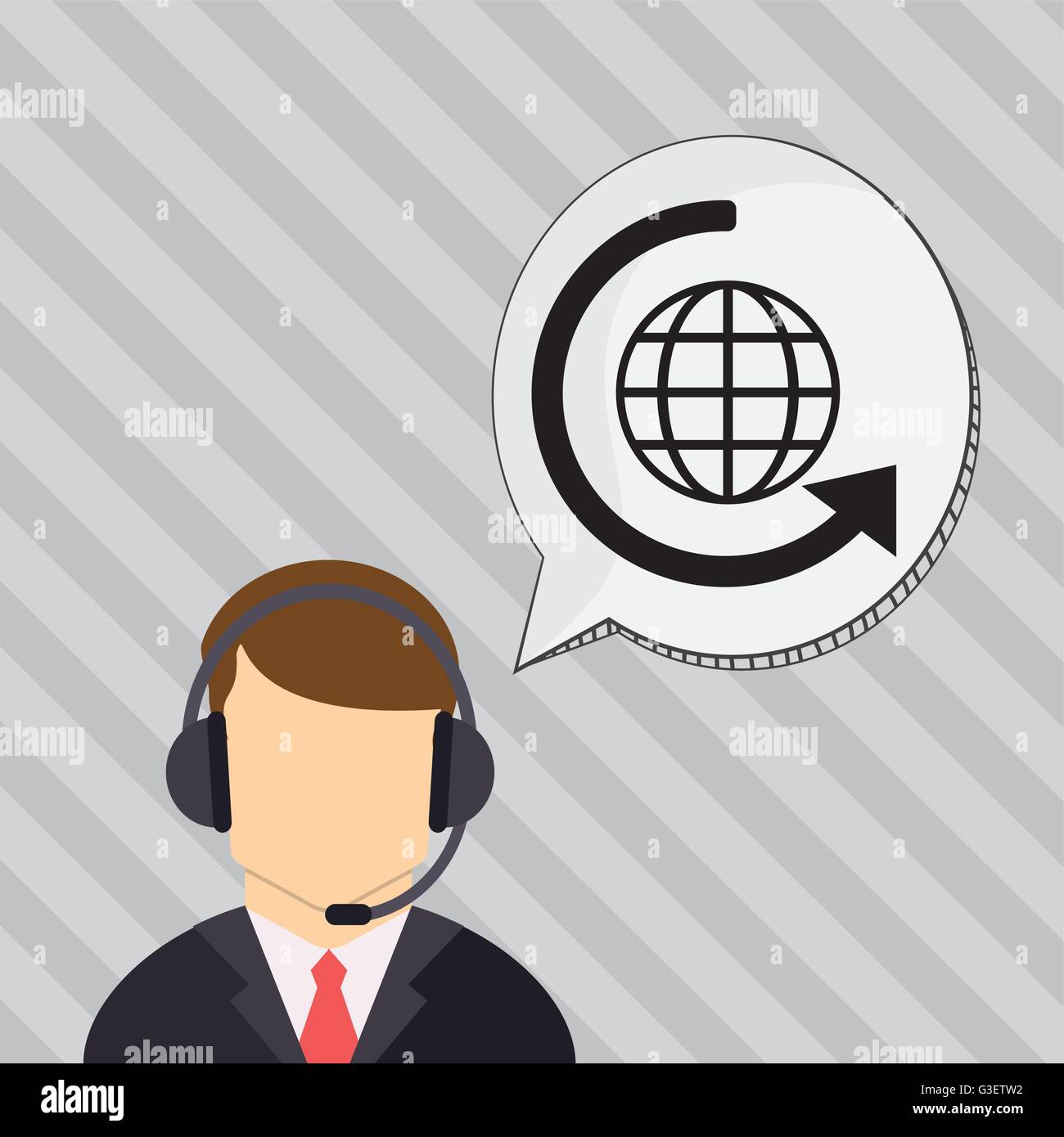 Call center design. Communication icon. flat illustration, vecto Stock ...