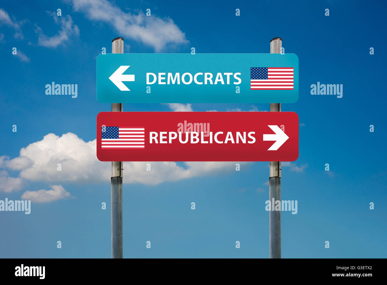 democrat and republican concepts in american election Stock Photo - Alamy