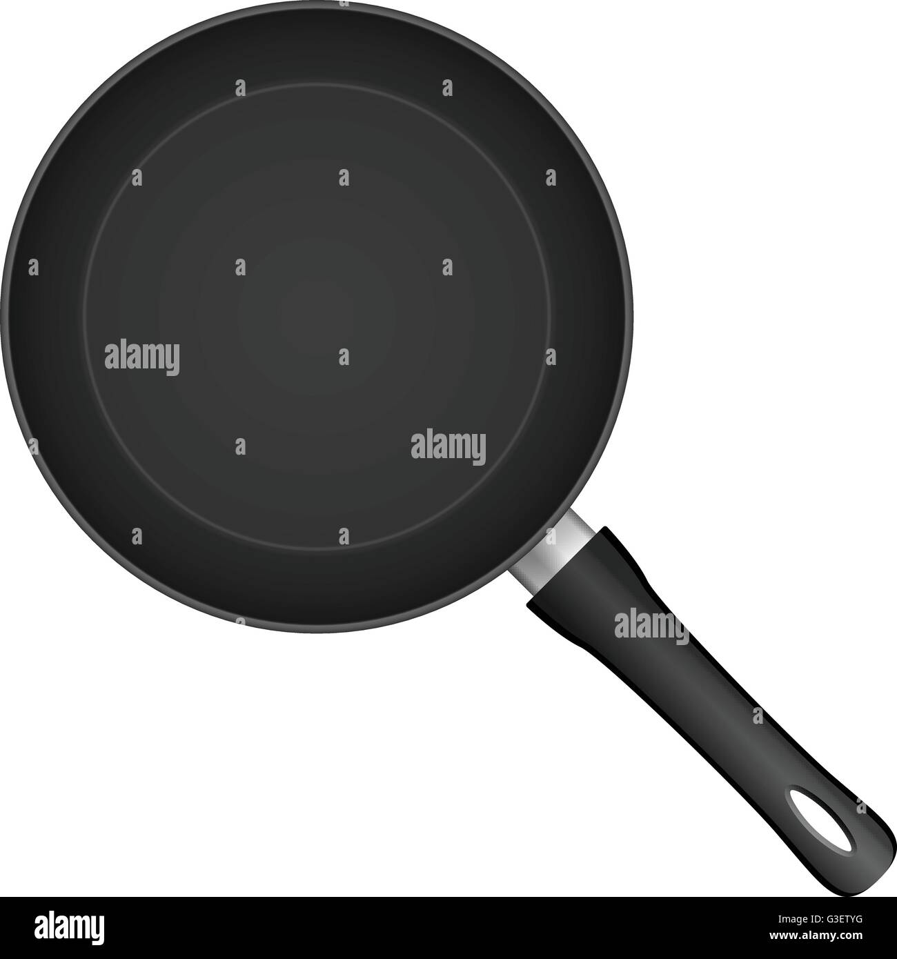 Frying pan on a white background. Vector illustration Stock Vector ...