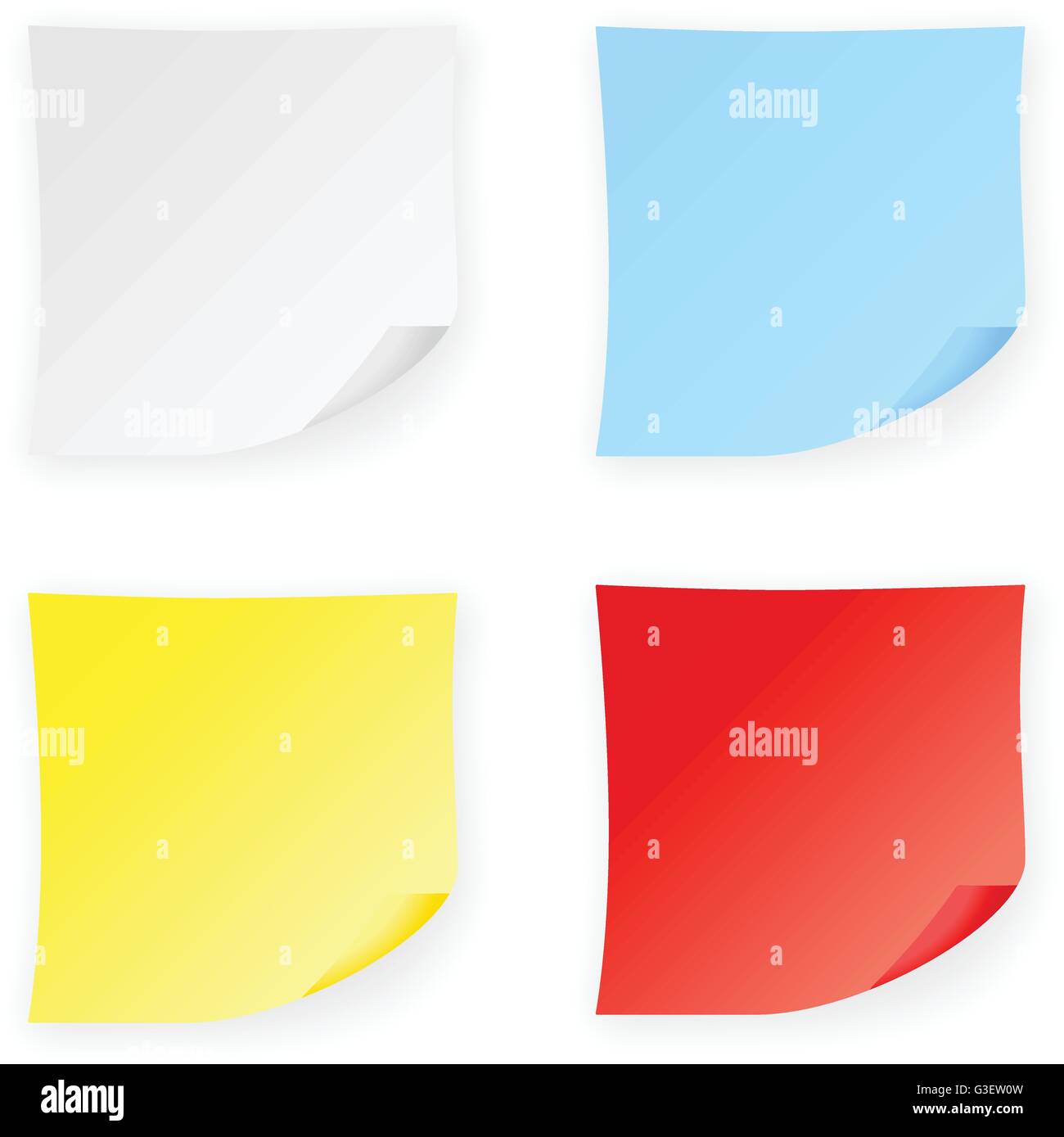 Stick note on a white background. Vector illustration Stock Vector ...