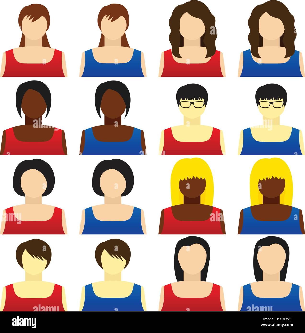 Avatar female woman cartoon Stock Vector Images - Alamy