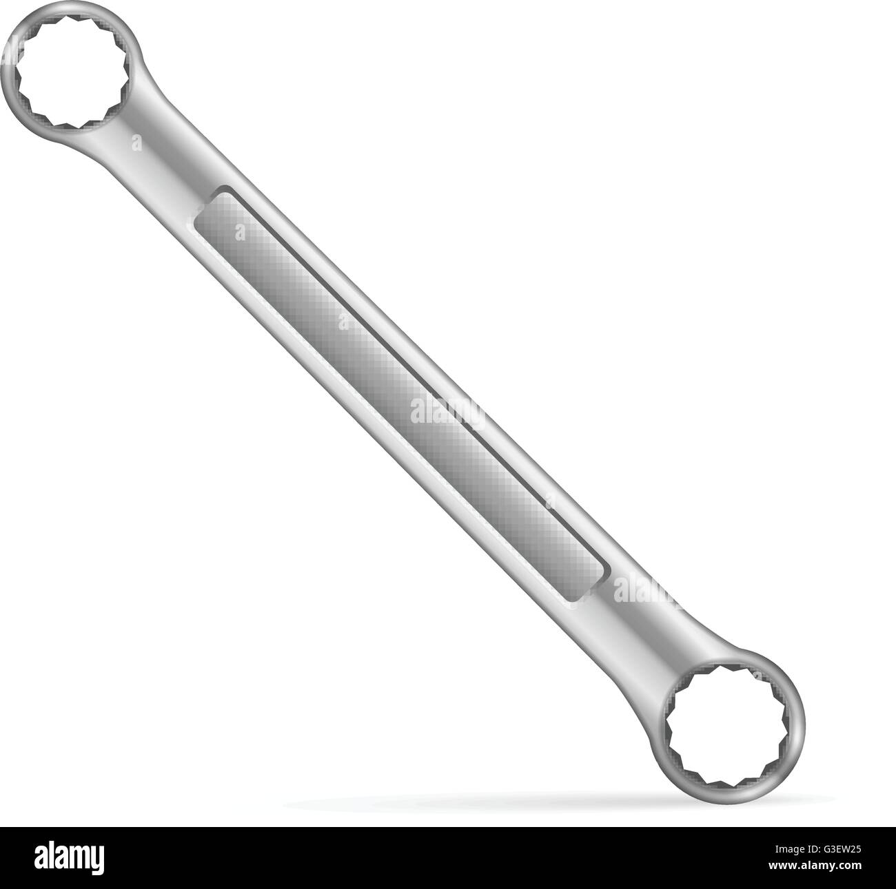 Metal wrench on white Stock Vector Images - Alamy