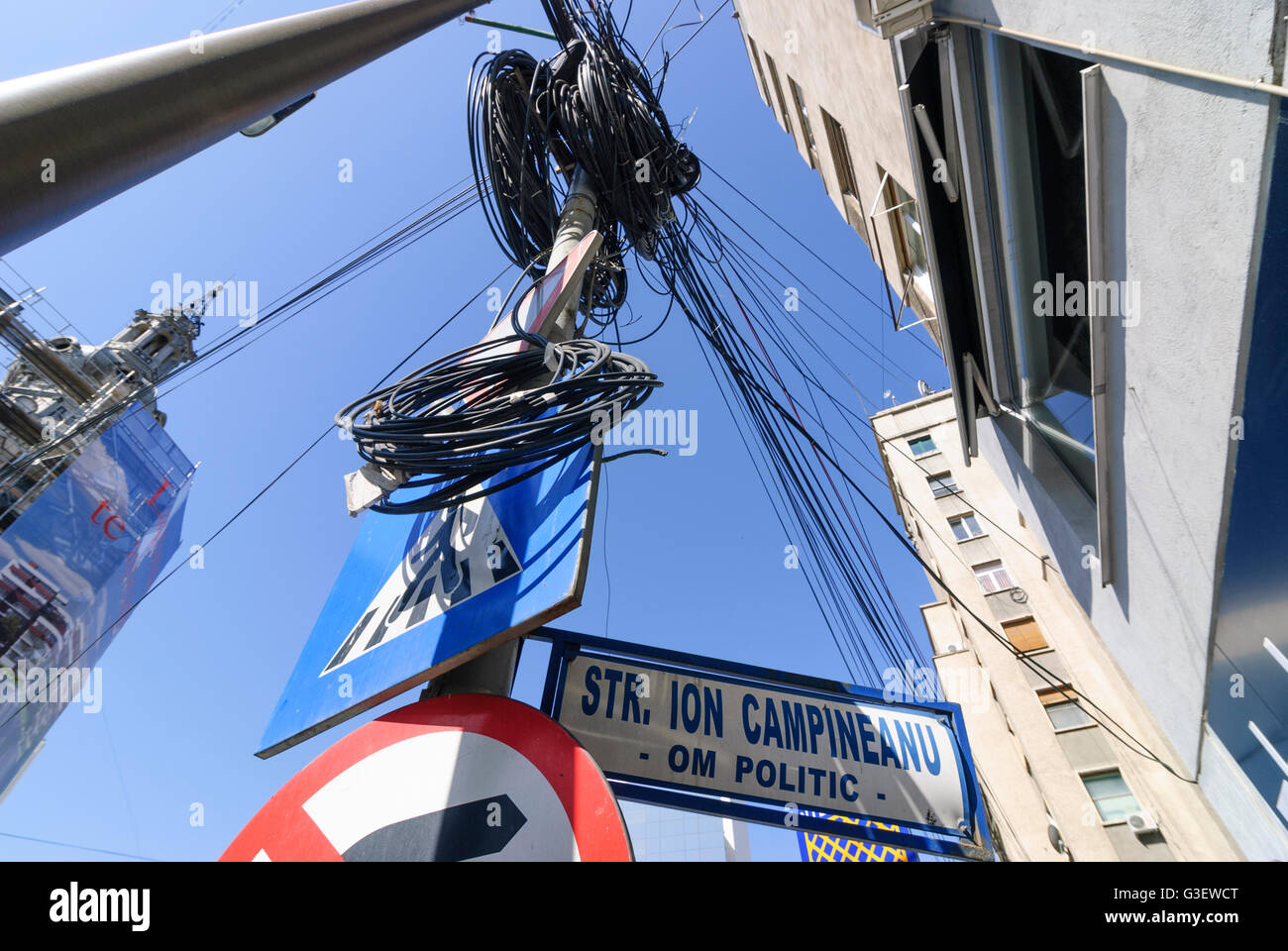 Creative wiring of power lines hi-res stock photography and images - Alamy