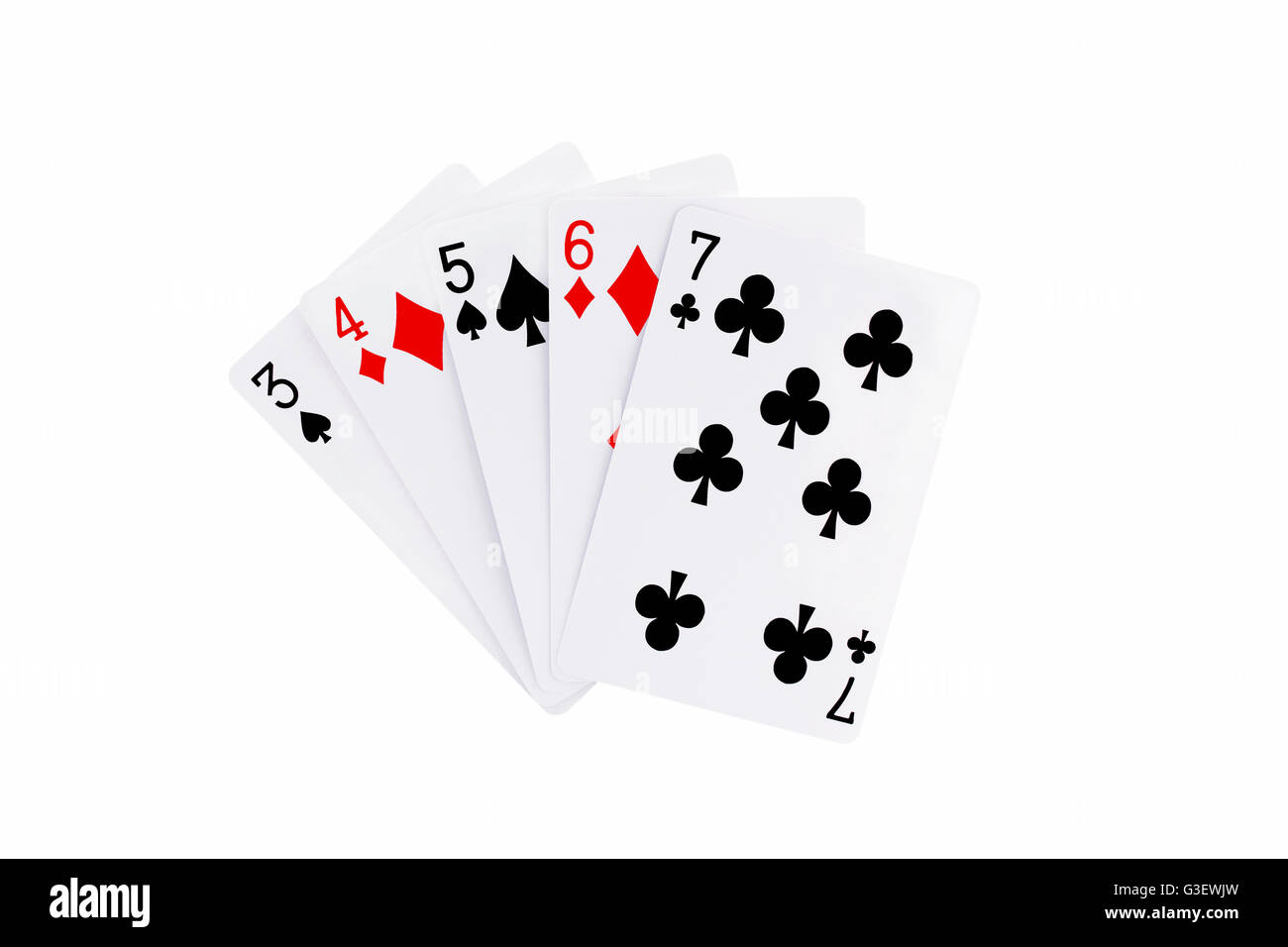 Poker hand Cut Out Stock Images & Pictures - Alamy