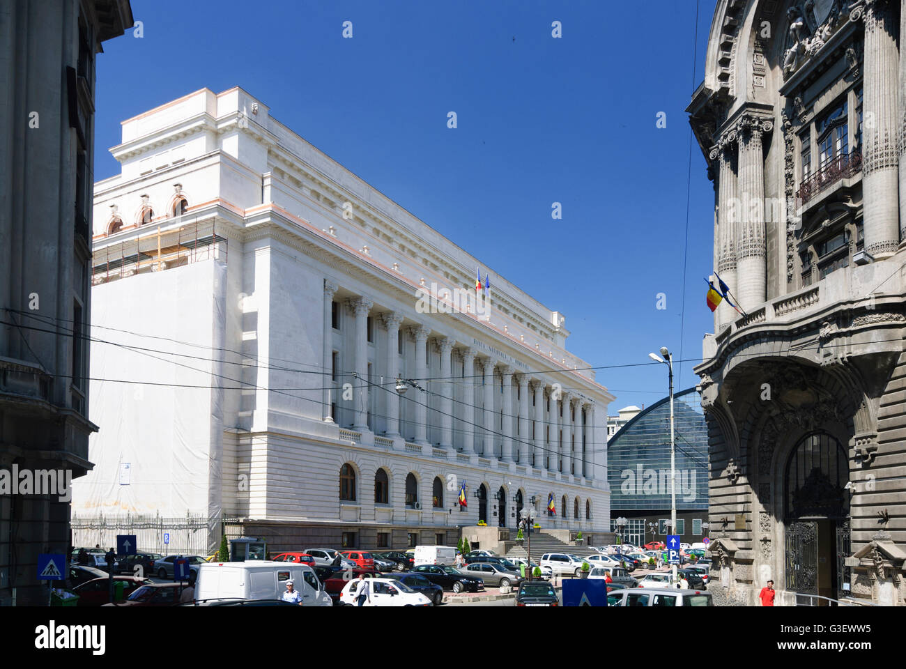 National Bank and National Library ( right), Romania Bucharest ...