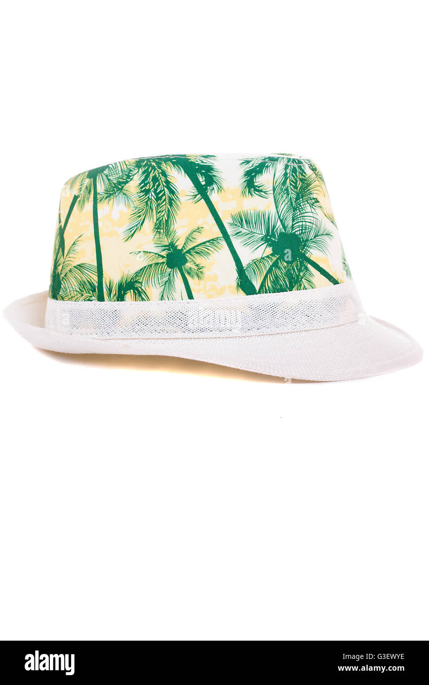 Pretty straw hat isolated on white background Stock Photo - Alamy