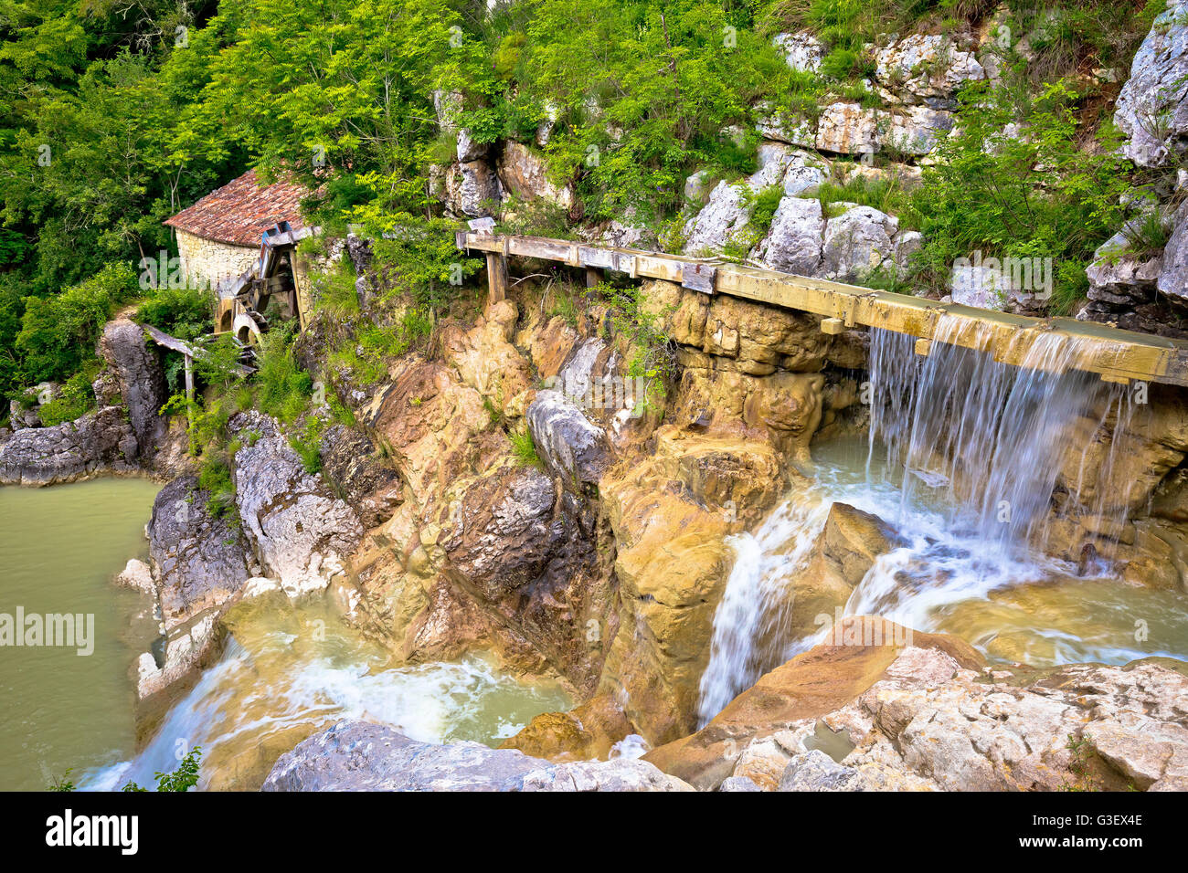 Village of Kotle old watermill on Mirna river, Istria, Croatia Stock ...