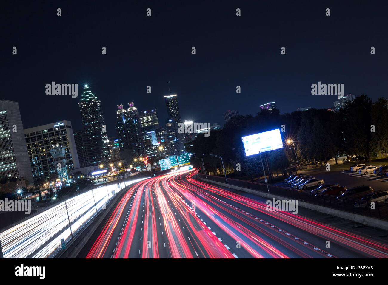 Night Downtown Connector Atlanta