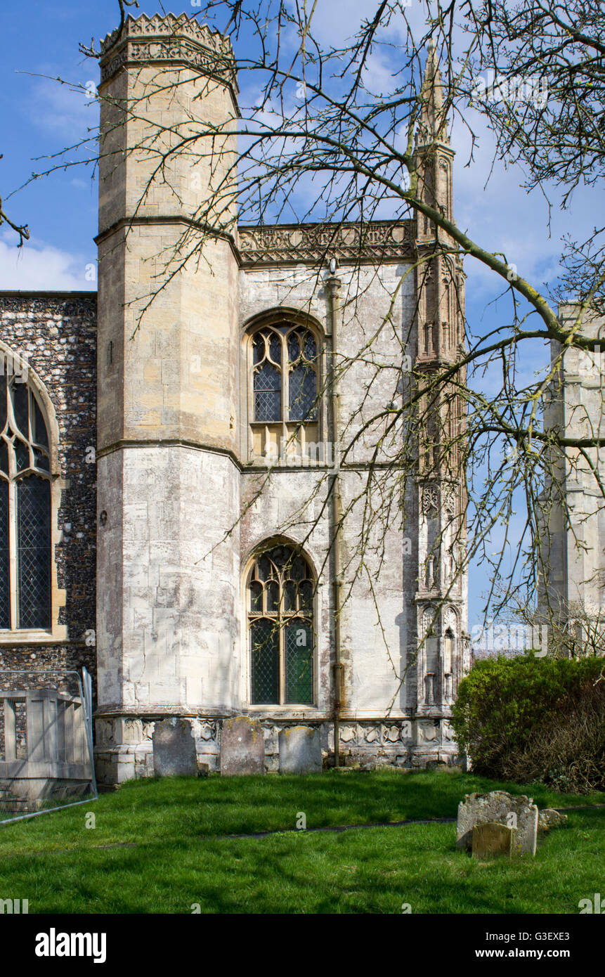 Small turret of St Michael's church, Beccles, Norfolk Stock Photo - Alamy