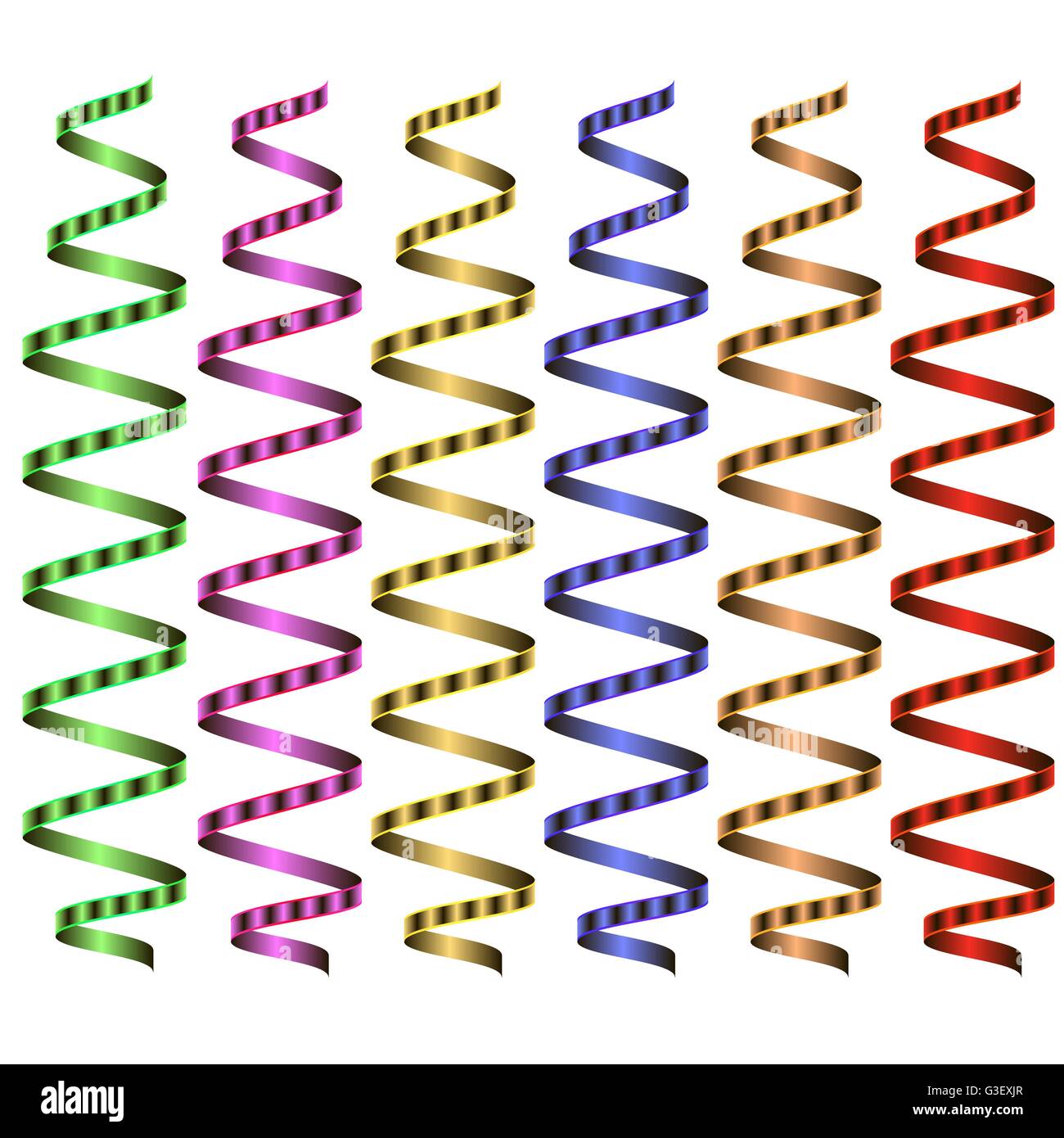Set of Colorful Ribbons Isolated Stock Vector Image & Art - Alamy