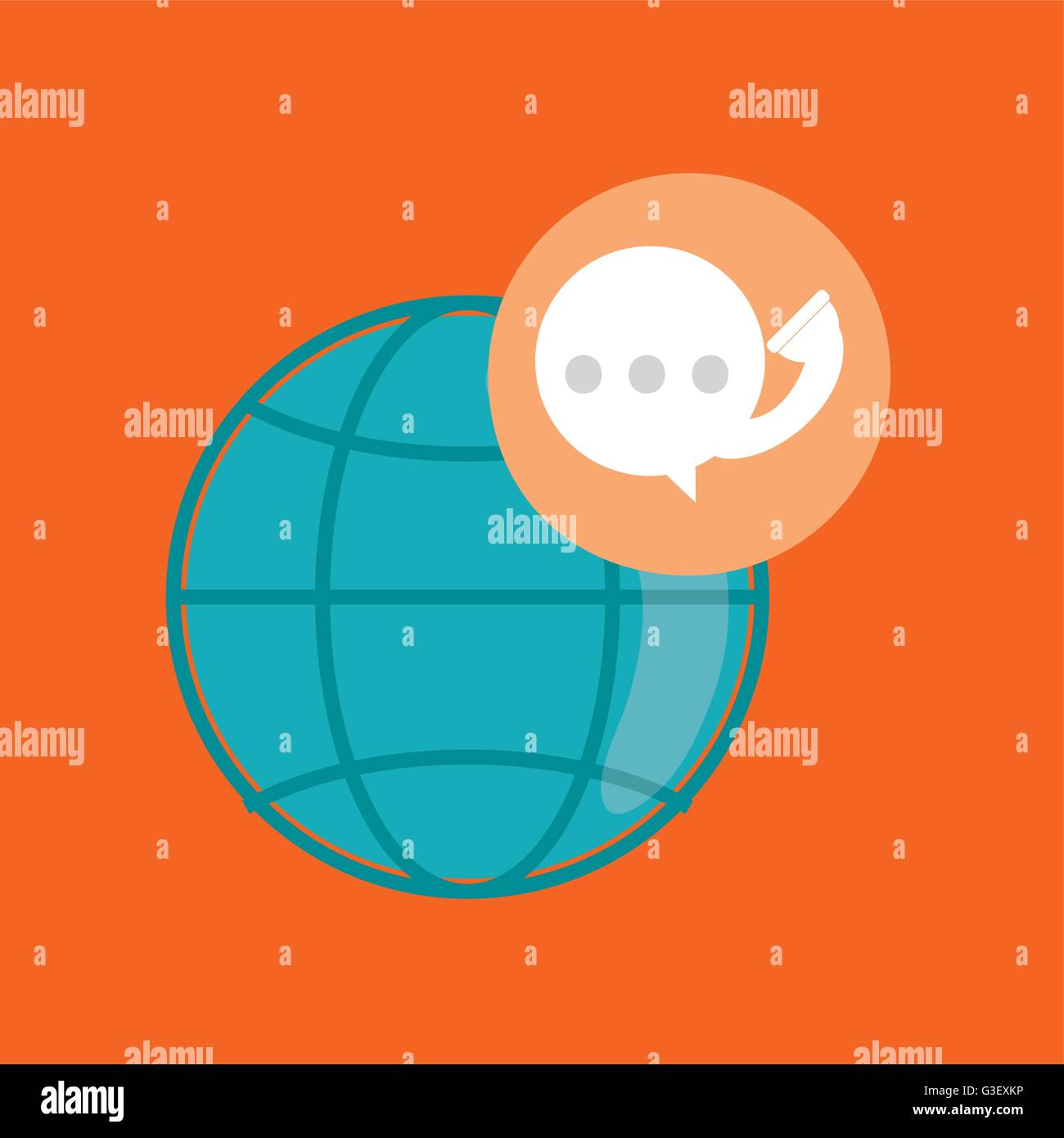 Call center design. Global communication. Flat illustration Stock ...