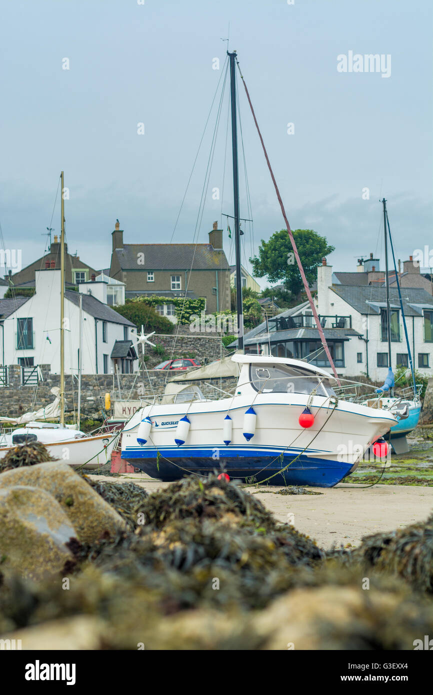Boats in the Harbour at Cemaes Bay, Anglesey Stock Photo - Alamy