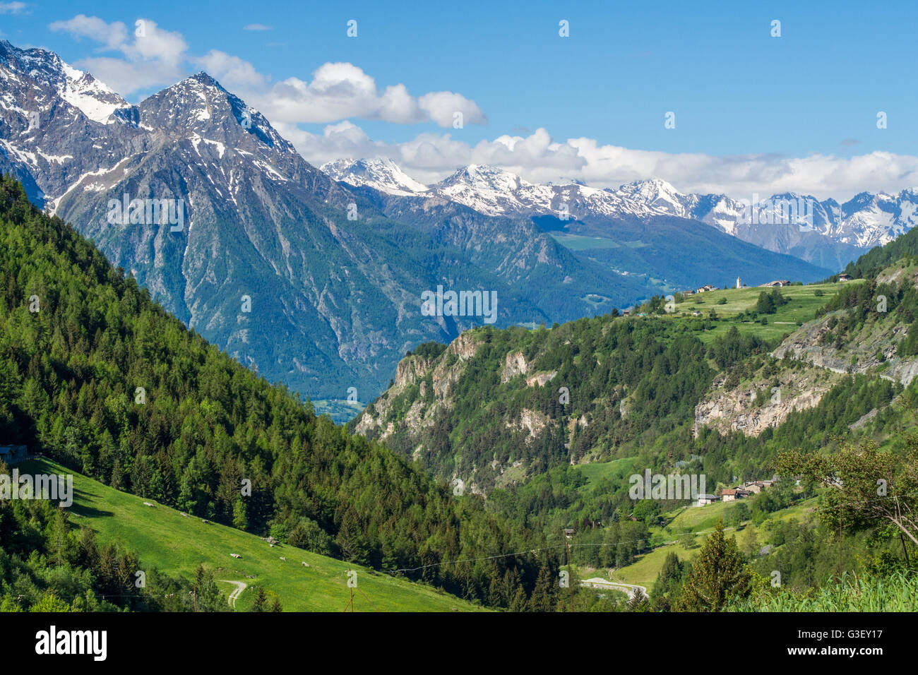 Mountains in the Aosta Valley, Italy Stock Photo - Alamy